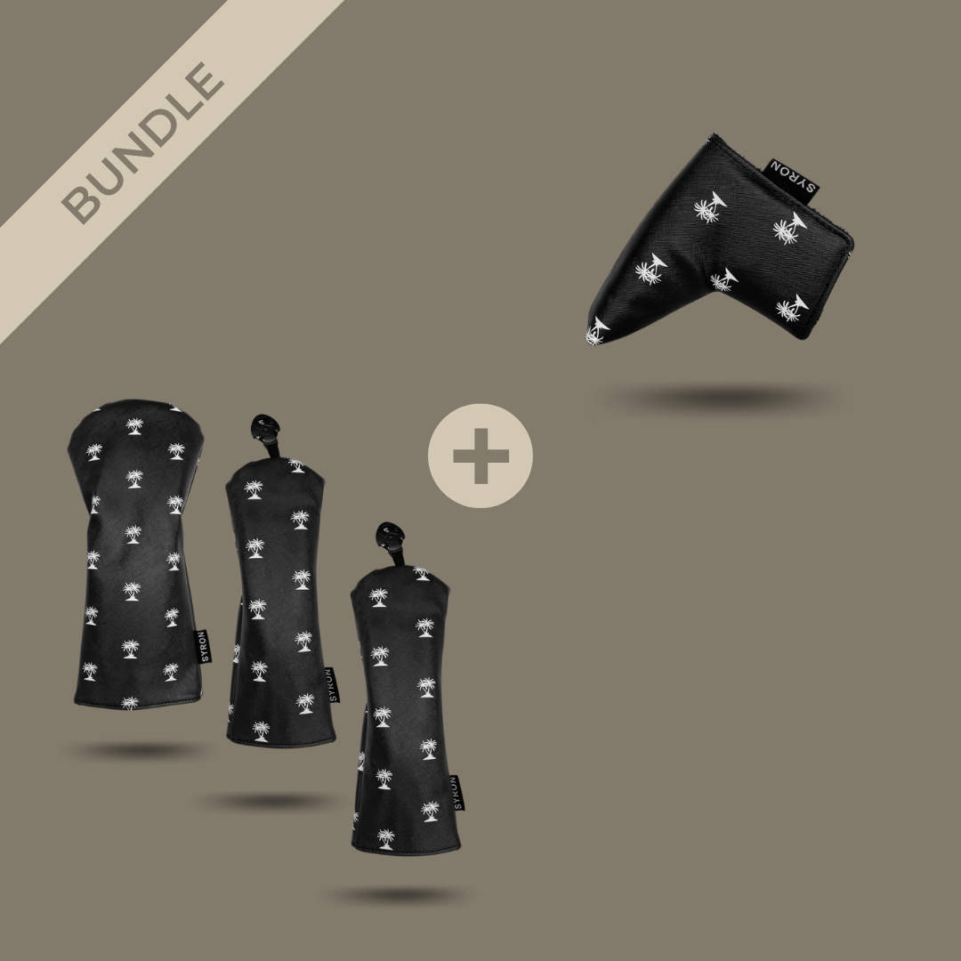 Black Palm Tree Head Covers & Putter Cover (Blade) Set – Syron Golf