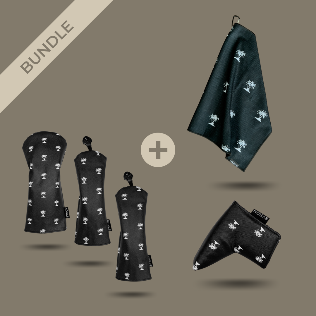 Black Palm Tree Head Covers, Putter Cover (Blade) & Towel Set – Syron Golf
